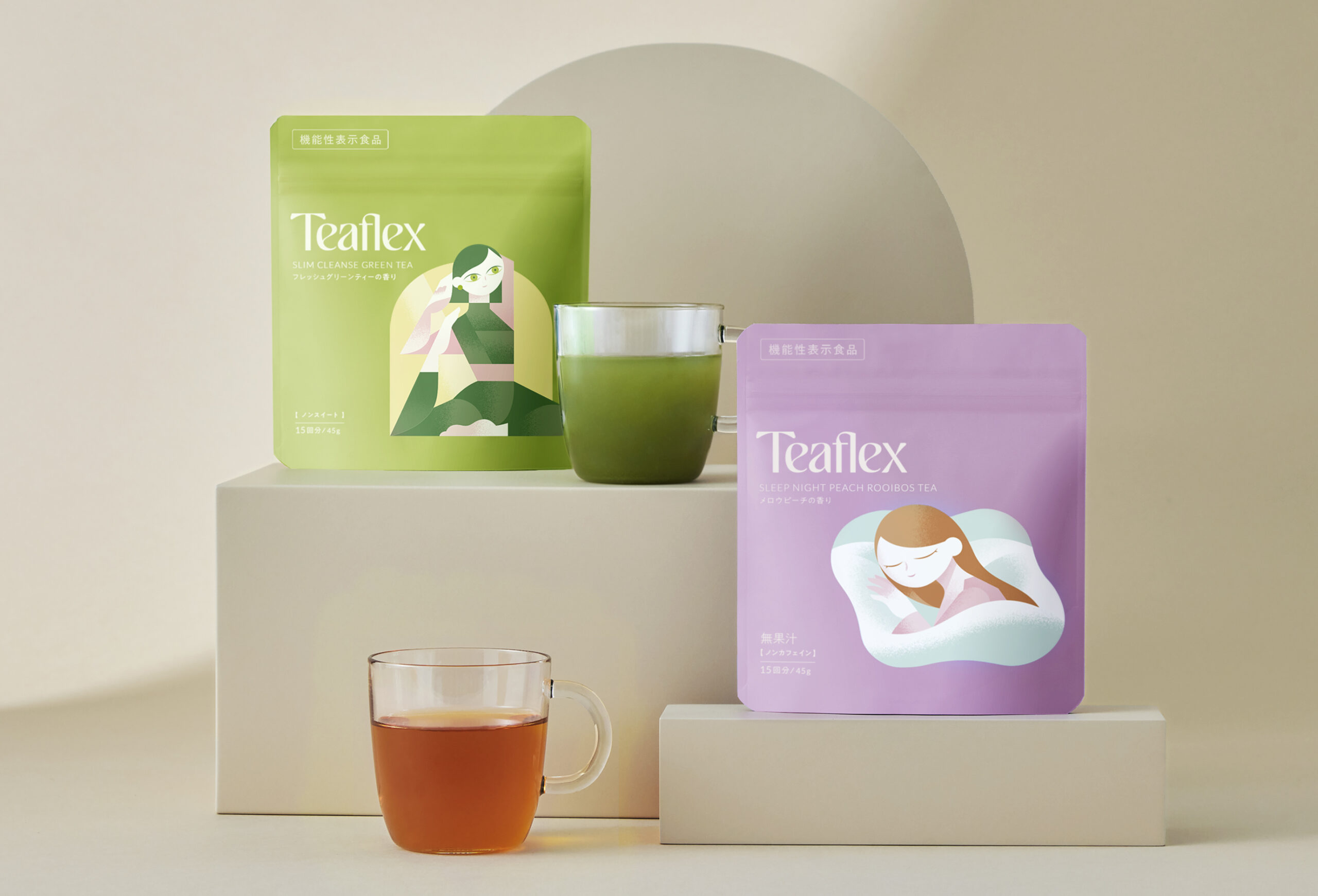 機能性ティーブランド「Teaflex(ティーフレックス)」【日本初・日本唯一*1】睡眠の質*2向上を助ける*3ルイボスティーとBMI高めの方*4の内臓脂肪の減少を助ける*5グリーンティー2月 ...